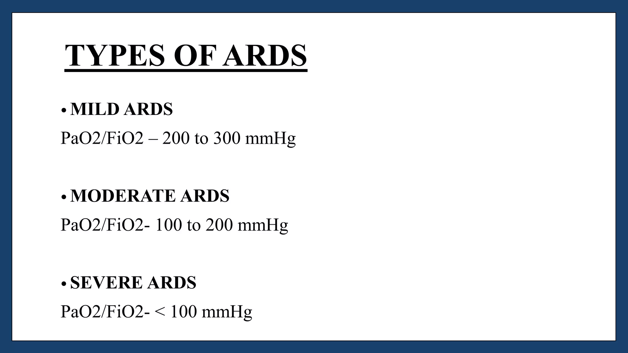 ARDS (acute respiratory distress syndrome) ppt SlideShare | PPTX