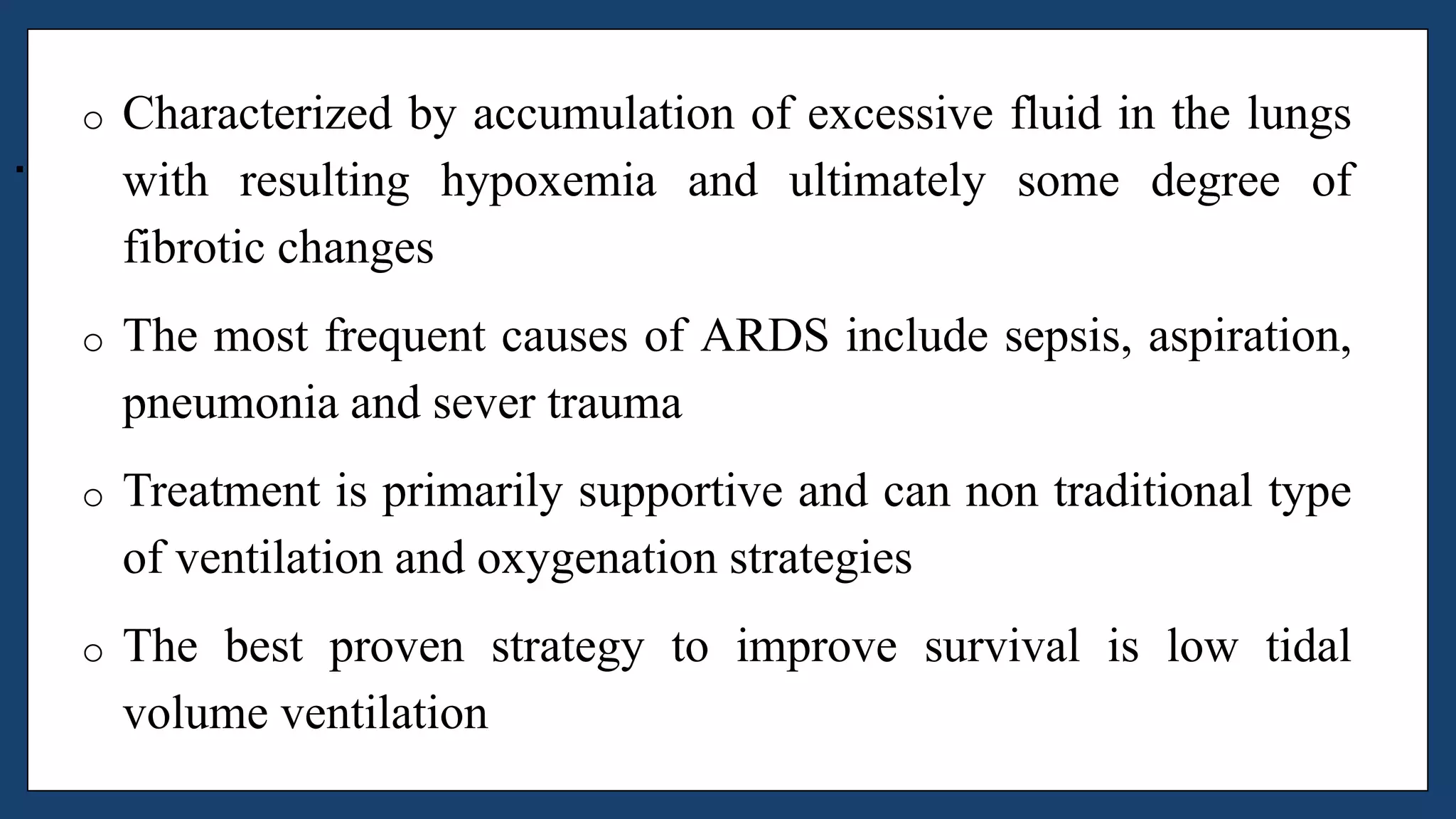 ARDS (acute respiratory distress syndrome) ppt SlideShare | PPTX