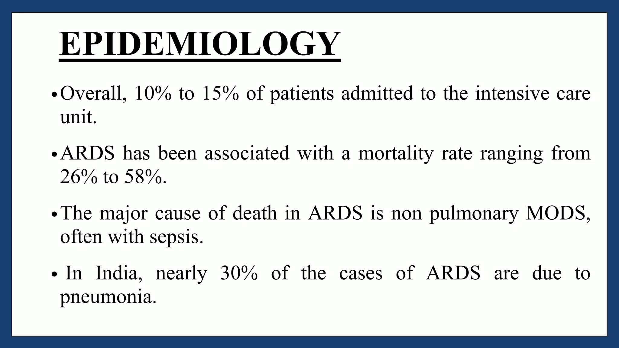 ARDS (acute respiratory distress syndrome) ppt SlideShare | PPTX