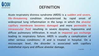 ARDS_Presentation.pptx acute respiratory disease syndrome | PPTX | Lung ...
