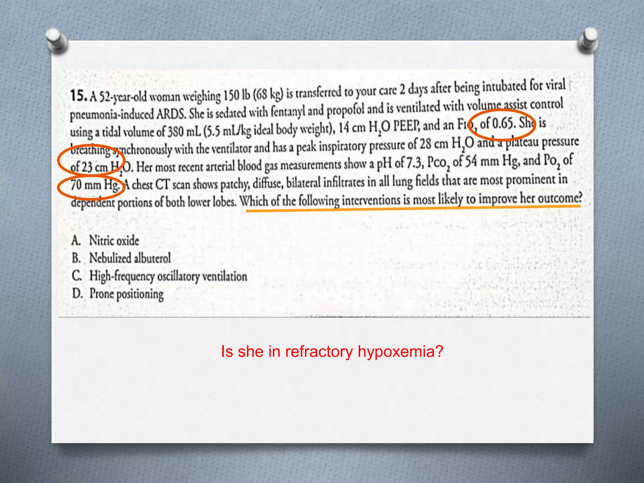 Ards refractory hypoxemia | PPTX