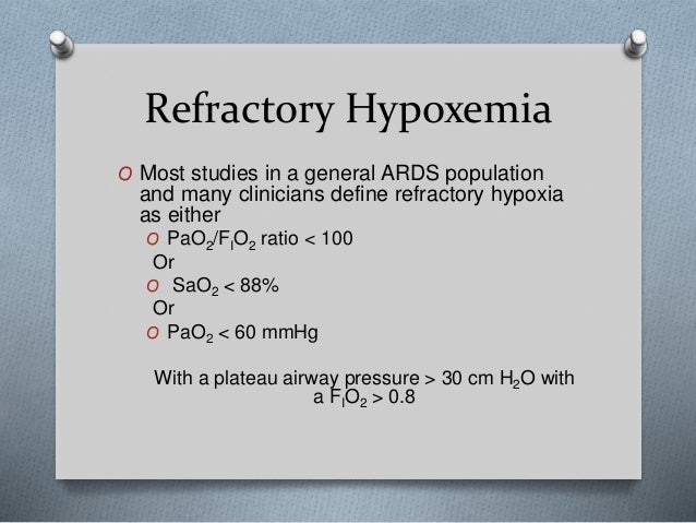 Ards refractory hypoxemia