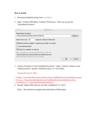 Ardublock tutorial | PDF