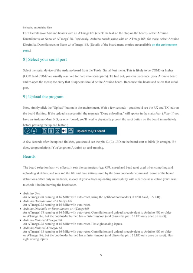 Notes About Arduino Pdf