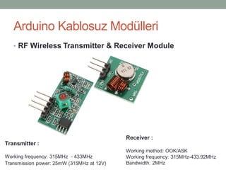 Arduino ve Kablosuz Haberleşme Modülleri | PPT | Free Download