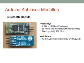 Arduino ve Kablosuz Haberleşme Modülleri | PPT