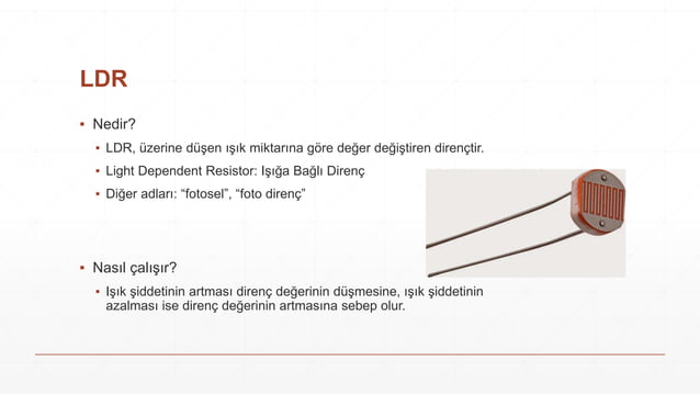 Arduino ile LDR Uygulaması | PPTX