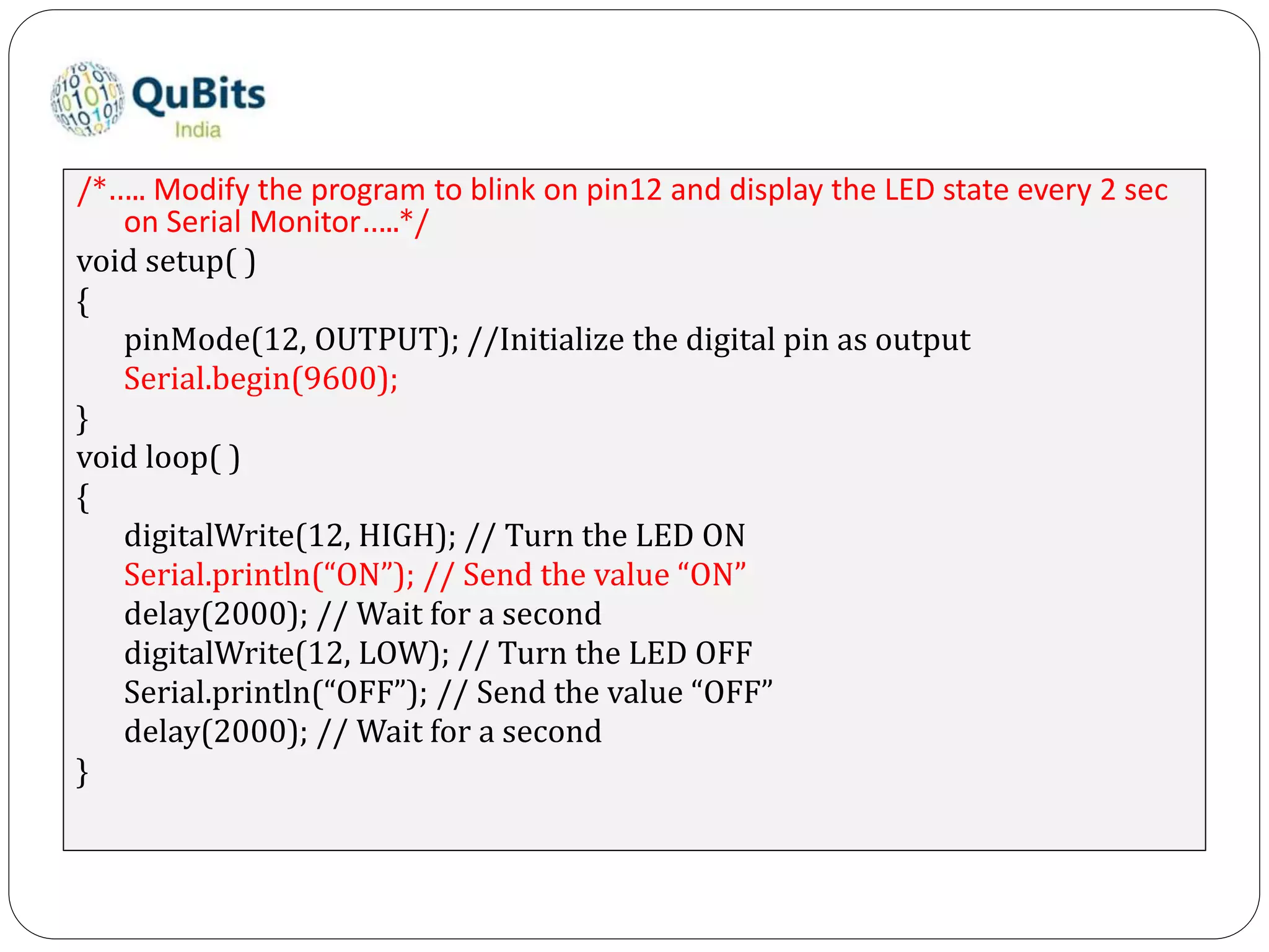 Introduction to Arduino | PPTX | Programming Languages | Computing
