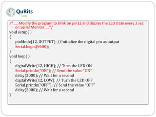 Introduction to Arduino | PPTX | Programming Languages | Computing