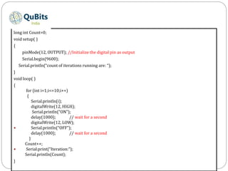 Introduction to Arduino | PPTX | Programming Languages | Computing