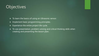 Arduino Ultrasonic Sensor | PPT