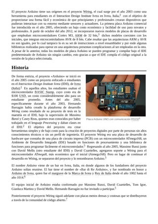 Arduino definicion de que es arduino y como funciona | PDF