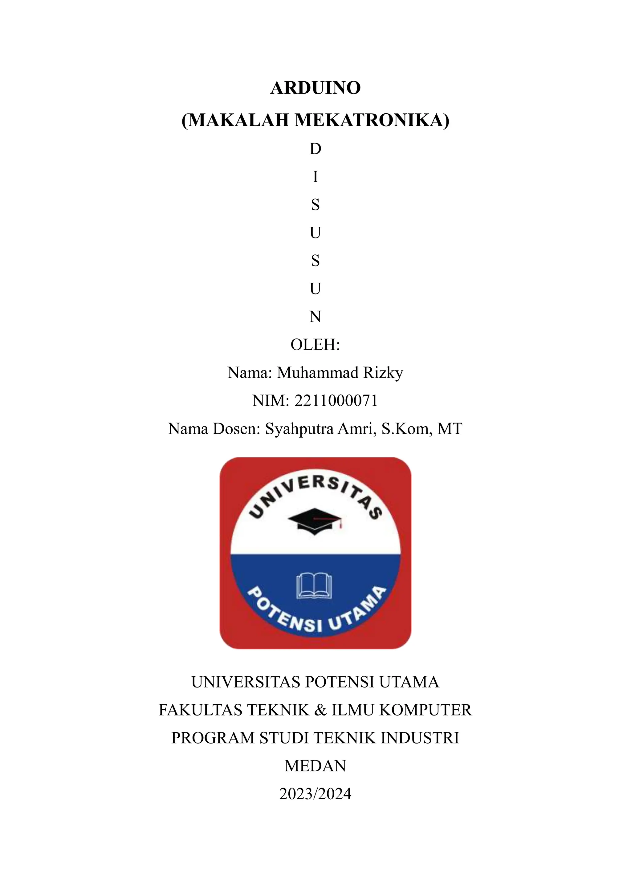 Makalah tentang ARDUINO dan cara penggunaannya. | DOCX