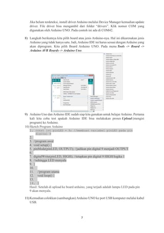 Makalah tentang ARDUINO dan cara penggunaannya. | DOCX