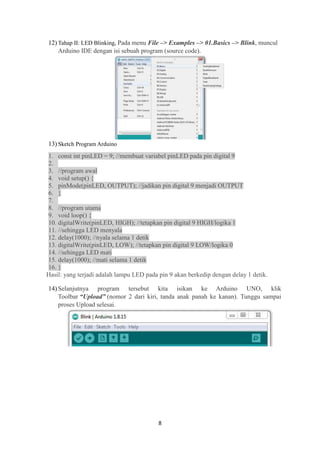 Makalah tentang ARDUINO dan cara penggunaannya. | DOCX