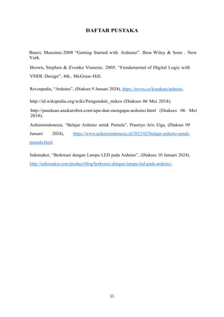 Makalah tentang ARDUINO dan cara penggunaannya. | DOCX