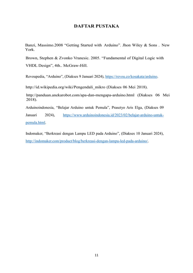Makalah tentang ARDUINO dan cara penggunaannya. | DOCX