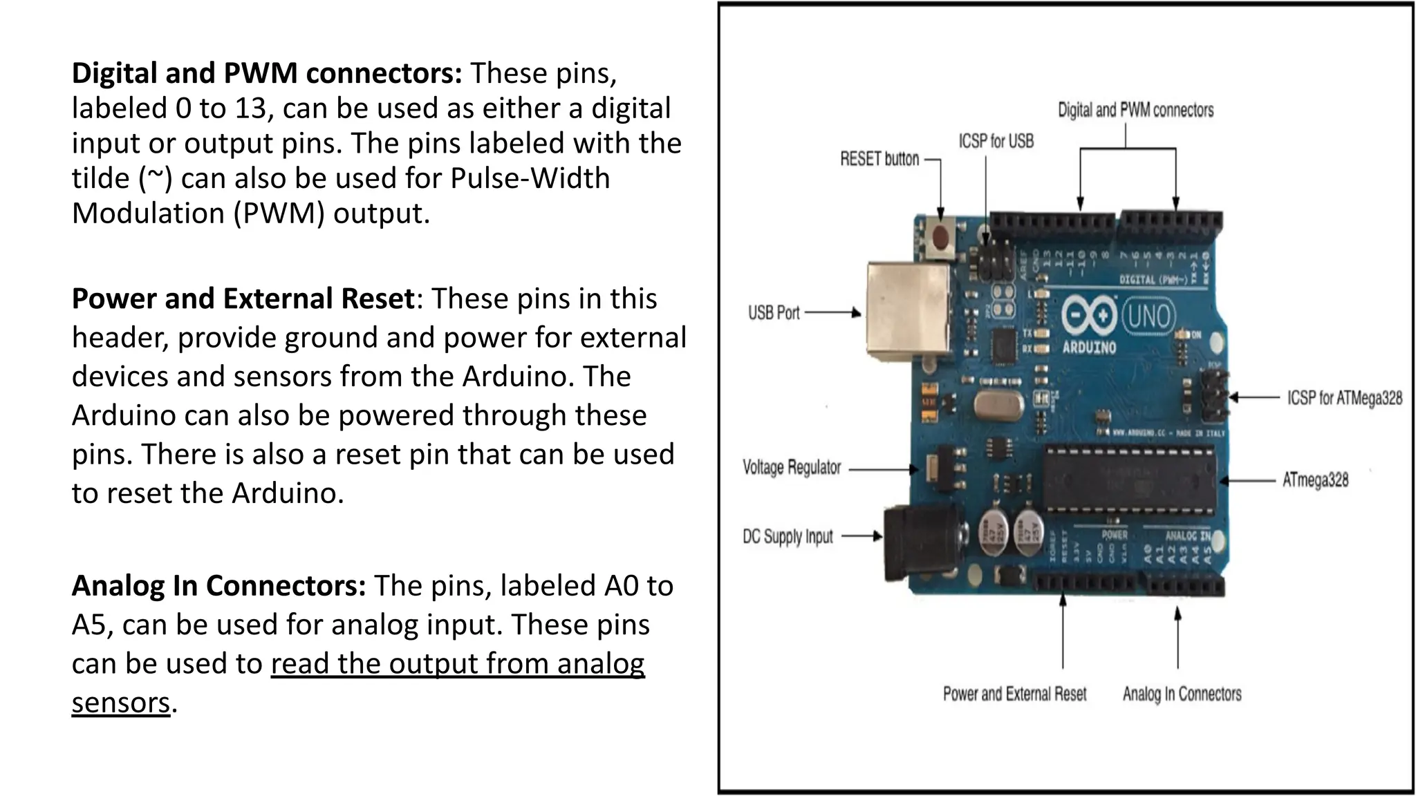 Arduino microcontroller ins and outs with pin diagram | PDF | Internet of Things | Internet