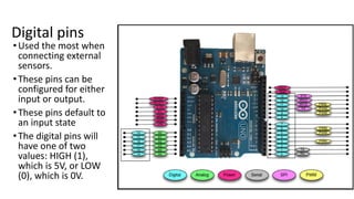 Arduino microcontroller ins and outs with pin diagram | PDF