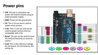 Arduino microcontroller ins and outs with pin diagram | PDF