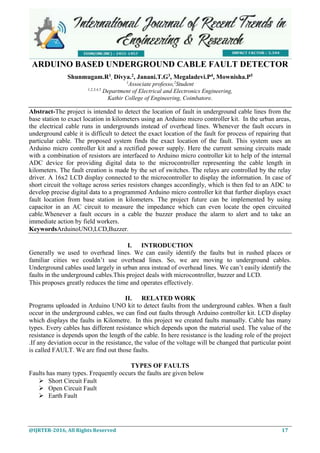 Arduino based-underground-cable-fault-detector | PDF