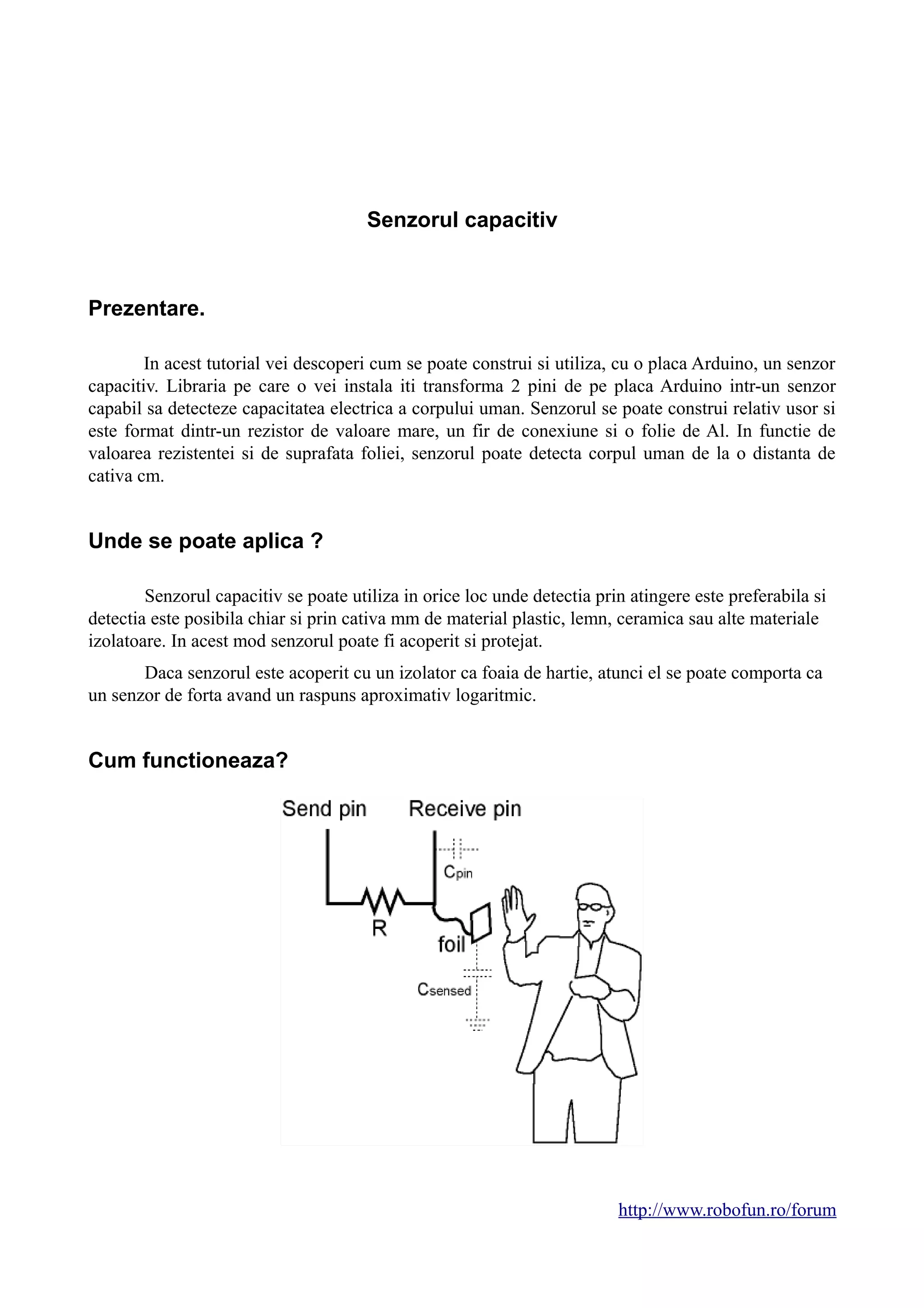 Arduino Capacitive Sensor Robofun Pdf