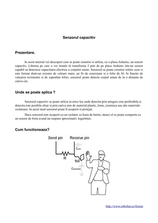 Arduino capacitive sensor-robofun | PDF