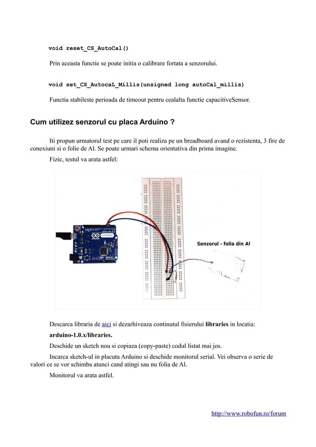Arduino Capacitive Sensor Robofun Pdf