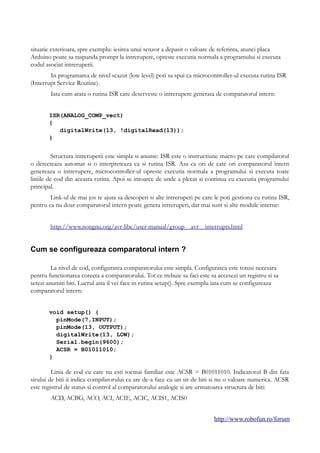 Arduino comparatorul intern | PDF