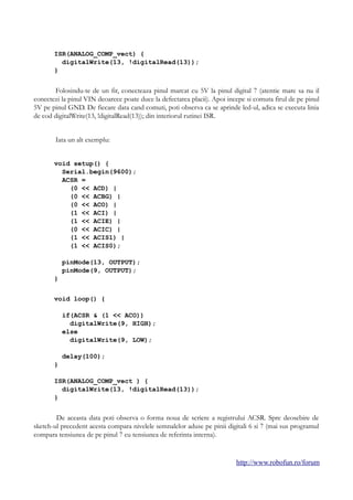 Arduino comparatorul intern | PDF