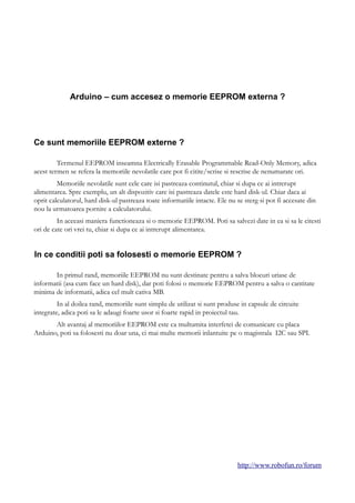 Arduino eeprom | PDF