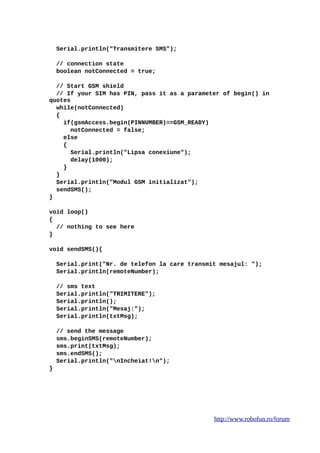 Arduino gsm gprs shield | PDF