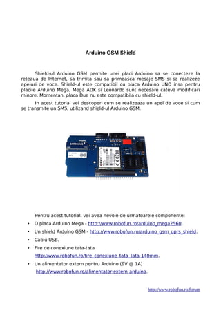 Arduino gsm gprs shield | PDF
