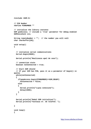 Arduino gsm gprs shield | PDF