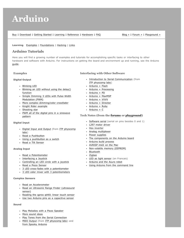 Arduino Learning Pdf