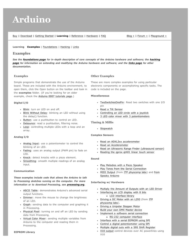 Arduino Learning Pdf