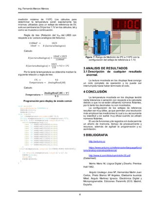 LECTOR DE TEMPERATURA CON LM35 Y MULTIPLEXOR DE DISPLAY DE 7 SEGMENTOS CON ARDUINO | DOCX ...