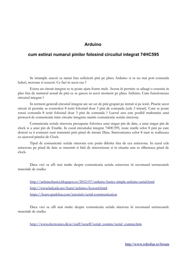 Arduino multiplexarea le-durilor | PDF