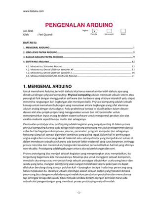 Arduino pengenalan | PDF