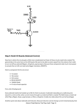 Arduino pinball-machine that plays itself | PDF