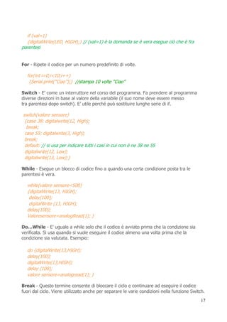 Arduino prima spiegazione | PDF