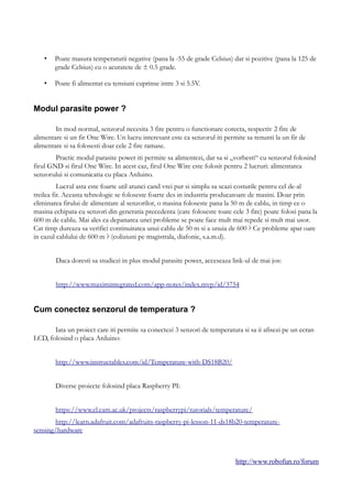 Arduino protocolul 1 wire | PDF