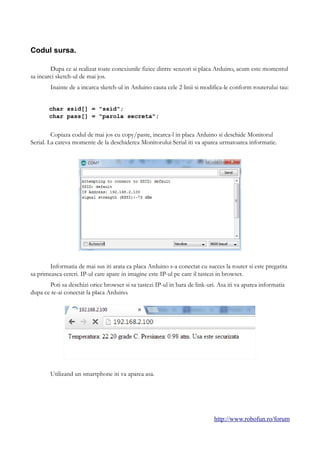 Arduino shield wifi-monitorizarelocuinta | PDF | Internet | Computing