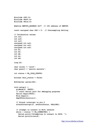 Arduino shield wifi-monitorizarelocuinta | PDF | Internet | Computing