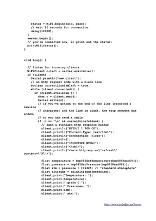 Arduino shield wifi-monitorizarelocuinta | PDF | Internet | Computing