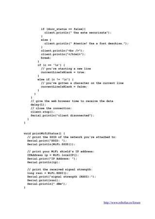 Arduino shield wifi-monitorizarelocuinta | PDF | Internet | Computing