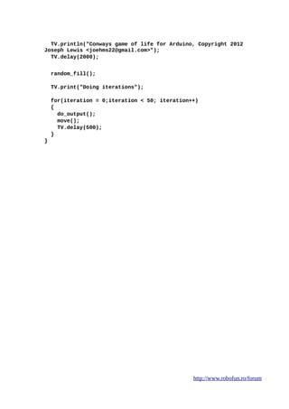 Arduino tv out | PDF