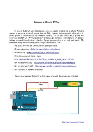 Arduino tv out | PDF