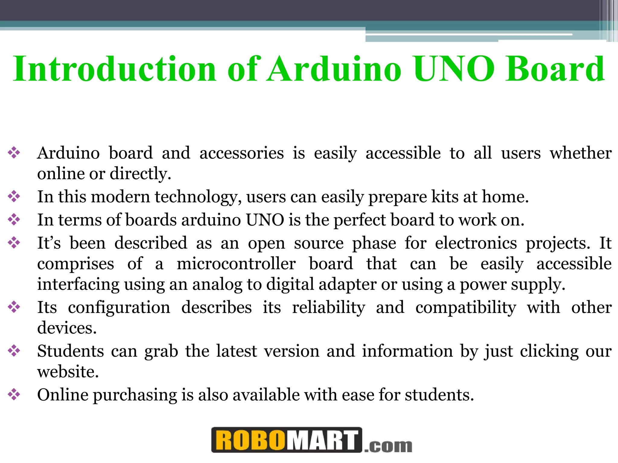 Arduino Uno Board Robomart Ppt