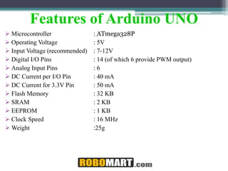 Arduino Uno Board - Robomart | PPT